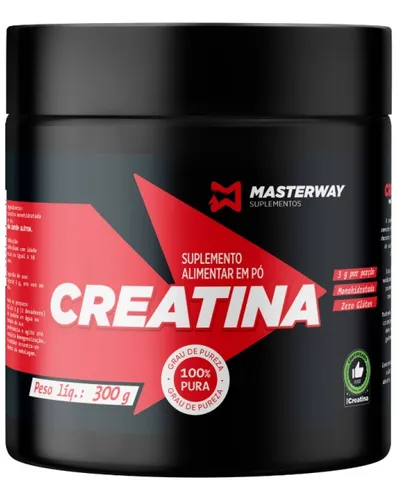 Creatina Masterway Monohidratada 300g 100 Pura Original Frete Grátis