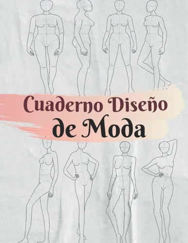 Libro Cuaderno Diseño De Moda Cuaderno Para Diseñar Tu 618g Envío Gratis