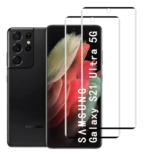 2 Mica De Cristal Templado Curvo 3d Para Samsung S21 Ultra 5 Meses