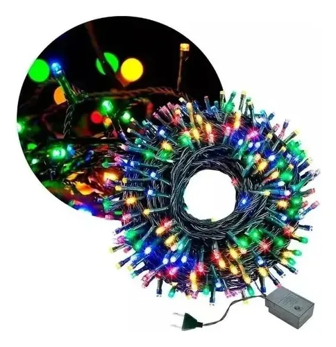 Luces Guirnalda 300 Luces Led Musica Navidad Cable Verde Color De Las