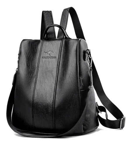 Mochila Feminina Anti-furto Couro Ecológico Anti-roubo | Parcelamento ... Mochila Feminina Anti-furto Couro Ecológico Anti-roubo | Parcelamento ...