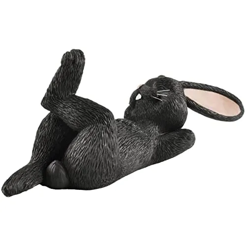 Figura De Conejo Negro Caprichoso Acostado De Espaldas,... en venta en ... Figura De Conejo Negro Caprichoso Acostado De Espaldas,... en venta en ...