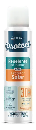 Above Protect spray repelente de insetos com protetor solar fps30 150ml Above Protect spray repelente de insetos com protetor solar fps30 150ml