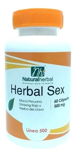 Herbal Sex 60 Cápsulas 500 Mg Cuotas Sin Interés