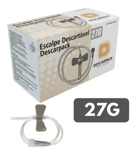 Escalpe Descartável Estéril Scalp 27g Lock Descarpack Cx 100 ... Escalpe Descartável Estéril Scalp 27g Lock Descarpack Cx 100 ...