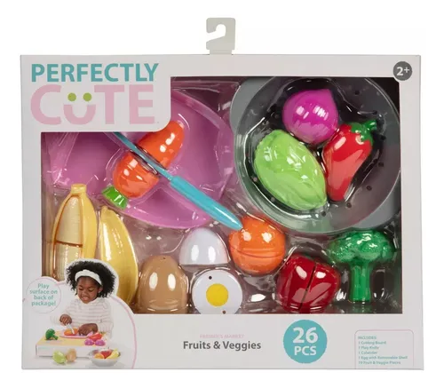 Set De Juego Para Bebe Frutas Y Verduras Perfectly Cute Color Blanco Mercadolibre