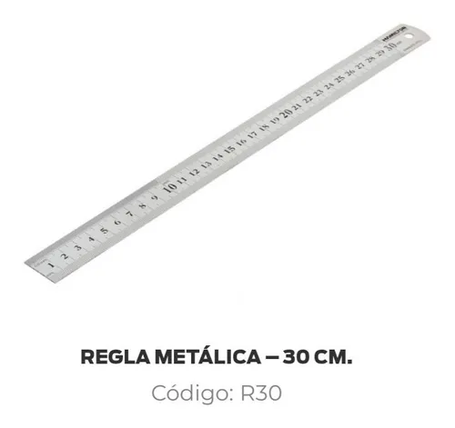 Regla Metalica 30cm Acero Profes Pie Grabada Hamilton R30 En Venta En