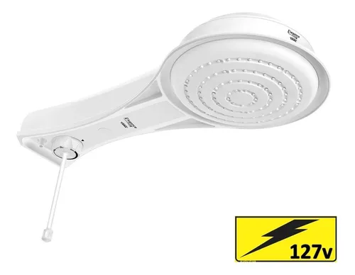 Chuveiro Elétrico De Parede Fame Elegance 4t Branco 5400w 127v Frete