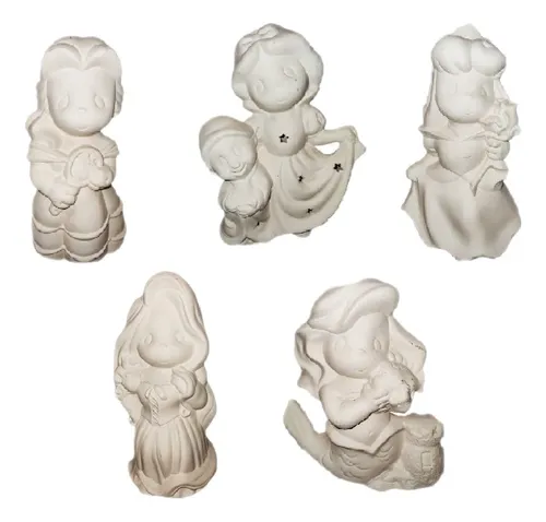 Princesas Clásicas, Figuras De Cerámica Para Pintar. | Meses sin interés