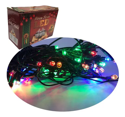 Pisca Pisca Natal 50 Led Colorido 5 Mts Fio Verde Árvore | MercadoLivre Pisca Pisca Natal 50 Led Colorido 5 Mts Fio Verde Árvore | MercadoLivre