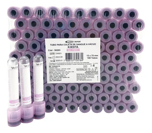 Tubo de extracción de sangre al vacío K3edta de plástico morado de 4 ml ... Tubo de extracción de sangre al vacío K3edta de plástico morado de 4 ml ...