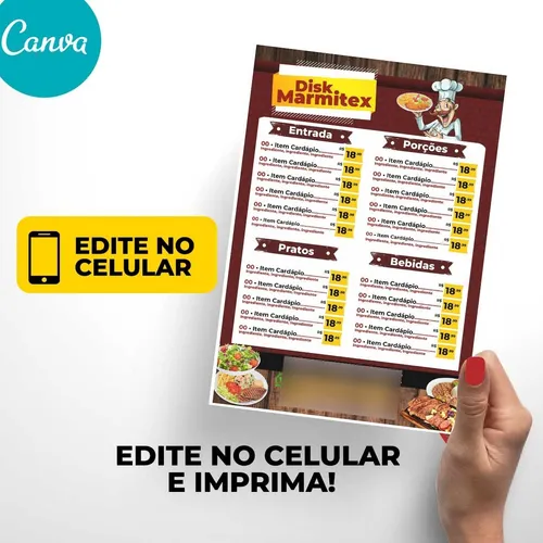 Menu Cardápio Para Marmitex Edite E Imprima Fácil - Mod: 0 ... Menu Cardápio Para Marmitex Edite E Imprima Fácil - Mod: 0 ...