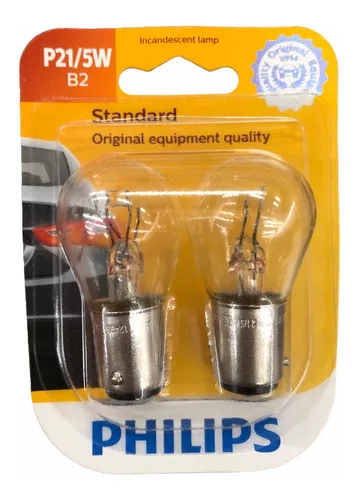 Set 2x Focos Halógeno Philips Standard Oem Bulbo 12v P21/5w