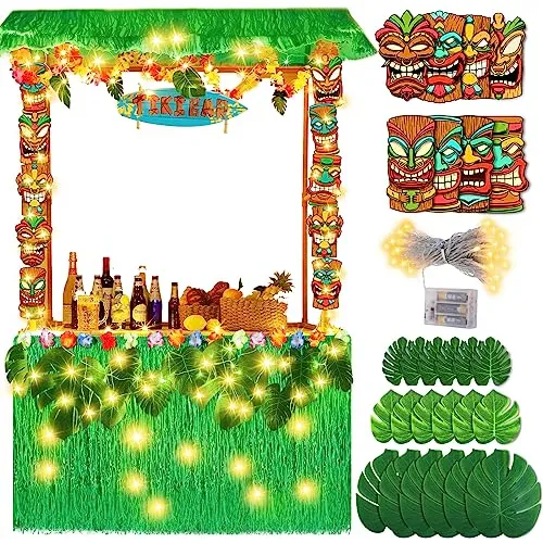 Kit De Decoración Fiestas Tiki Bar Hut, Luces Led, Gui... | Cuotas sin ... Kit De Decoración Fiestas Tiki Bar Hut, Luces Led, Gui... | Cuotas sin ...