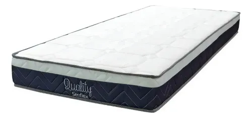 Colchon Senflex Quality 1 Plaza Soporte 100 Kg Sensacion Color Blanco ...