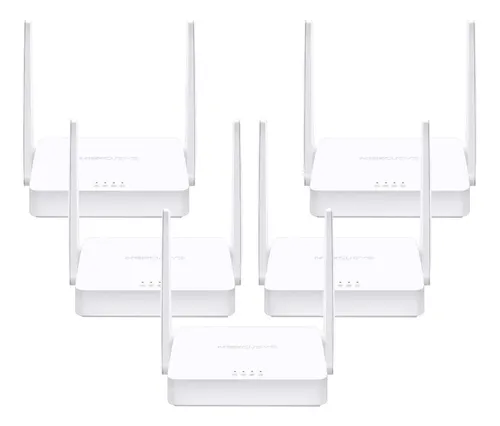 Kit 5 Router Mercusys Mw302r Con 2 Antenas N300