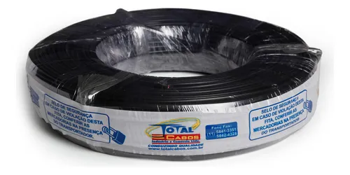 Cabo Pp 4 Vias De 0,75mm - Preto Cabo Pp 4 Vias De 0,75mm - Preto