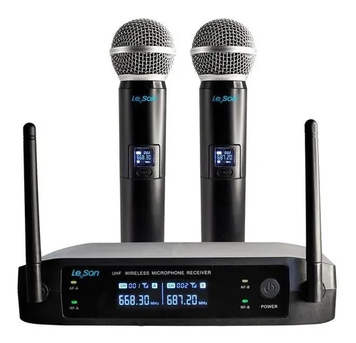 Microfone Sem Fio Duplo Uhf - Leson Ls 902 Ht/ht Original | Frete grátis Microfone Sem Fio Duplo Uhf - Leson Ls 902 Ht/ht Original | Frete grátis