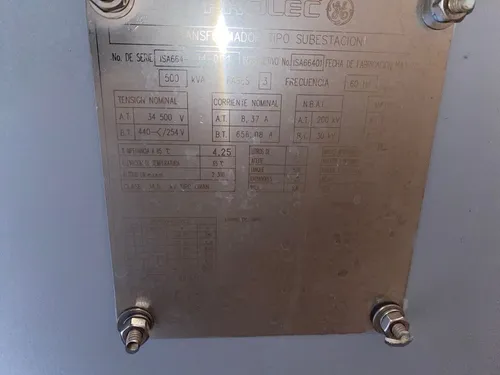 Transformador Tipo Subestación Prolec 500kva 34500 Trifasico en venta ... Transformador Tipo Subestación Prolec 500kva 34500 Trifasico en venta ...