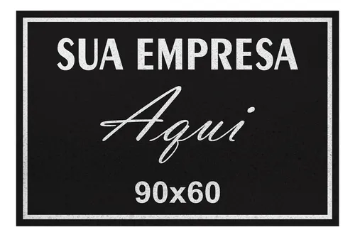 Tapete Personalizado Capacho 90x60 Logomarca 12mm Tapete Personalizado Capacho 90x60 Logomarca 12mm