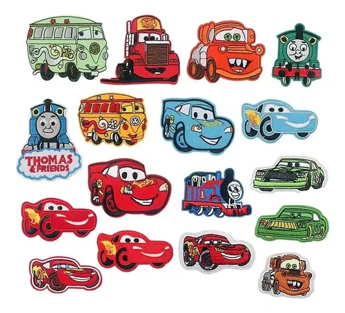 Cars Set 17 Parches Bordados Para Ropa De Cars Pixar Cuotas Sin