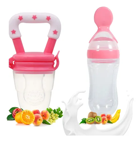 Chupón Alimentador Fruta Y Biberón Cuchara Para Papilla | Meses sin interés Chupón Alimentador Fruta Y Biberón Cuchara Para Papilla | Meses sin interés