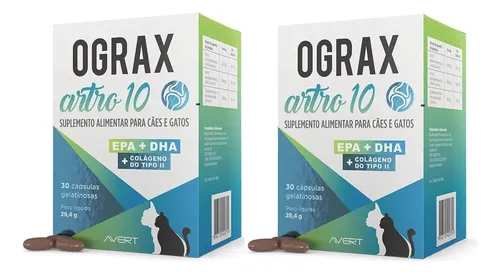 Ograx Artro 10 Para Cão Cães E Gatos Avert - Kit 2 Unidades ... Ograx Artro 10 Para Cão Cães E Gatos Avert - Kit 2 Unidades ...