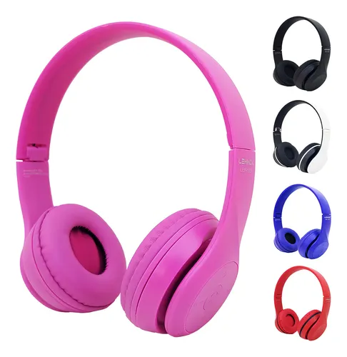 Fone De Ouvido Sem Fio Bluetooth Áudio Stereo Anti-ruído Cor Rosa ...