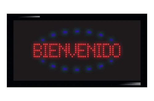 Anuncio Luminoso Led Bienvenido Letrero Negocio Abarrote | MercadoLibre