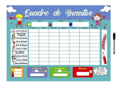 Quadro De Incentivo Regras Educativas Comportamento Infantil Mercadolivre