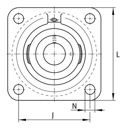 Kit 4 Mancal F208 Fyj508 F6 Cj08 Quadrado Medidas 130x36 | Parcelamento sem juros