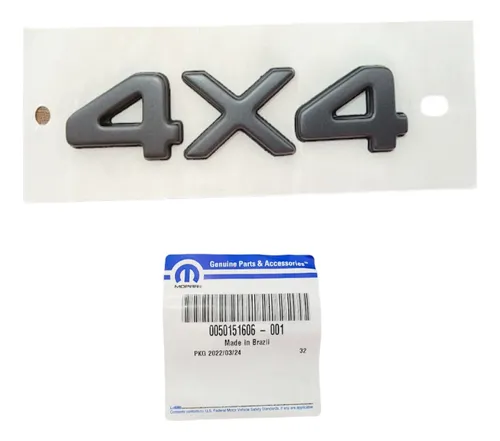 Emblema Sigla 4x4 Cor Grafite Jeep Compass 80 Anos 22 23 24
