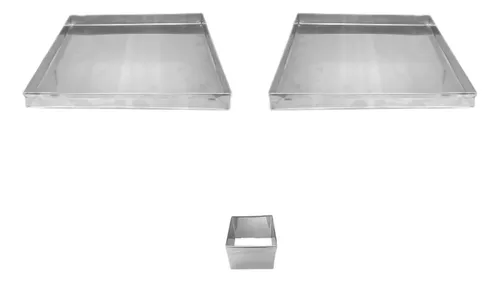 Formas Brownie 35x35x3cm - 2 Unidades + Brinde Cinza | MercadoLivre