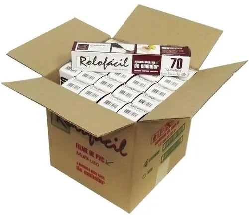 Filme Plástico Pvc Rolo Fácil 12 X 70 Metros 25 Unidades Filme Plástico Pvc Rolo Fácil 12 X 70 Metros 25 Unidades