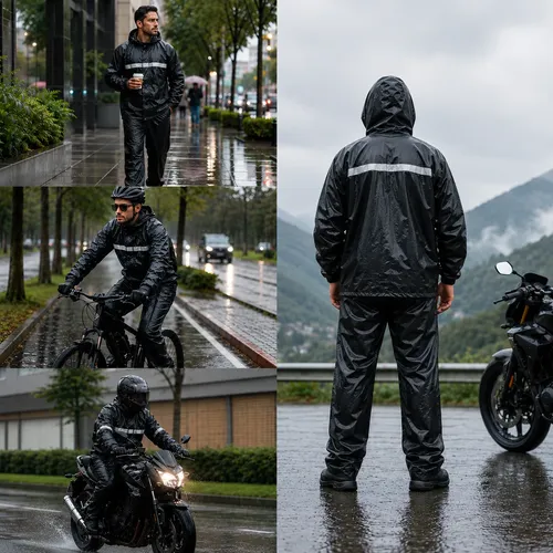 Capa Chuva Calça Galocha Motoqueiro Impermeável Kit Motoboy | Frete grátis