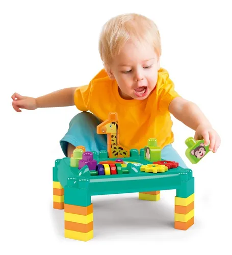 Mesa Mesinha Infantil Educativa Atividades Blocos De Montar | MercadoLivre Mesa Mesinha Infantil Educativa Atividades Blocos De Montar | MercadoLivre
