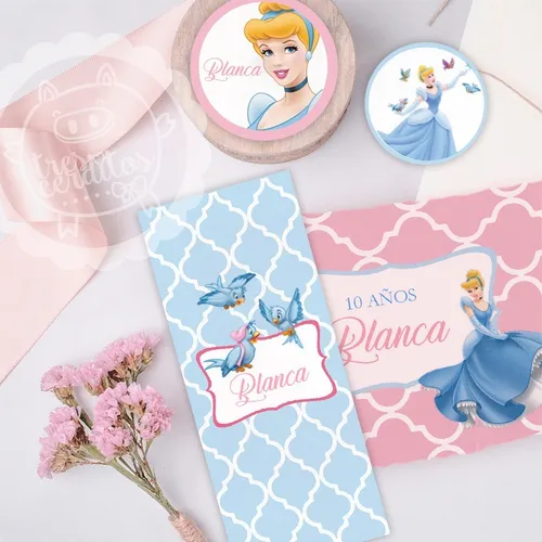 Kit Imprimible Cenicienta Princesa Disney Textos Editables En Venta En Cardal Florida Por Sólo