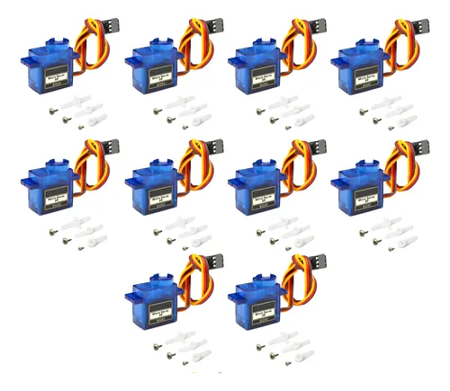 10x Micro Servo Motor Tower Pro Sg90 Arduino 1,5kg 180 Graus ...