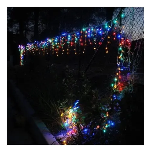 Luces Cascada Navideñas Guirnalda Led Luz Solar 3mt 144 Leds Color De