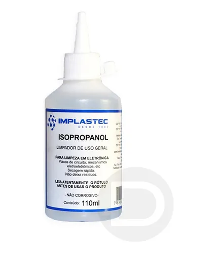 Álcool Isopropílico 99,8% Puro Isopropanol 110ml Implastec | MercadoLivre Álcool Isopropílico 99,8% Puro Isopropanol 110ml Implastec | MercadoLivre