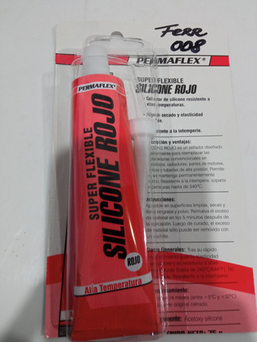 Silicon Rojo Alta Temperatura Tubo 75gr | MercadoLibre