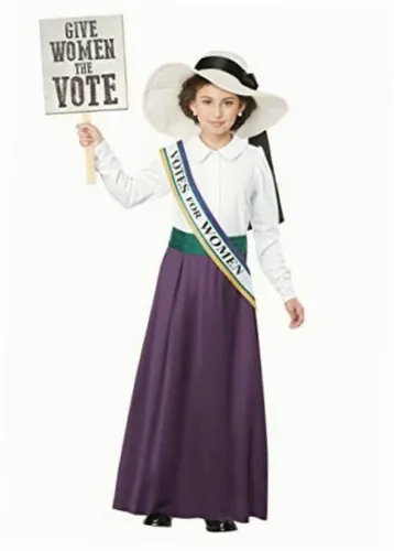 Girls American Suffragette Costume Medium Mercadolibre