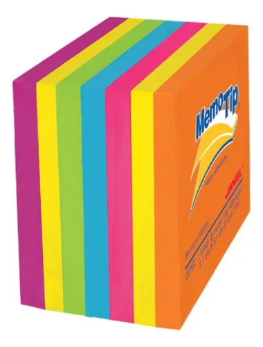 Notas Adhesivas Color Neon Memo Tip 400h 5 1x5 1cm Block