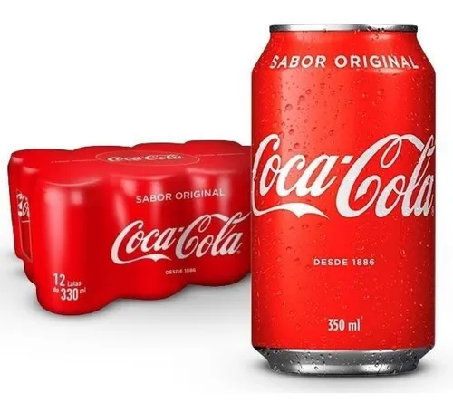 Refrigerante Coca Cola Original Lata 350ml - 12 Unidades Refrigerante Coca Cola Original Lata 350ml - 12 Unidades