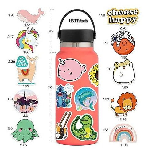 100 Calcomanias Para Ninos Calcomanias Para Botellas De Agu Cuotas Sin Interés