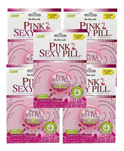 Pink Sexy Pill Píldora Natural Femenina 2 Cáps Blinlab 5 Bli Envío Gratis