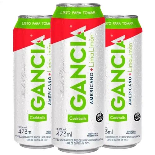 Gancia Americano Aperitivo Lata Listo Para Tomar Pack X3 Gancia Americano Aperitivo Lata Listo Para Tomar Pack X3