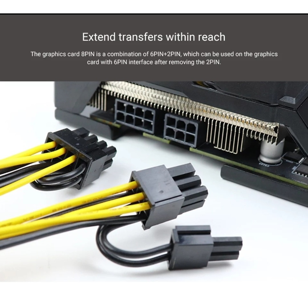 Cable Adaptador Pci-e De 6 Pines A Doble 6 Y 8 Pines Grafica | Cuotas ... Cable Adaptador Pci-e De 6 Pines A Doble 6 Y 8 Pines Grafica | Cuotas ...