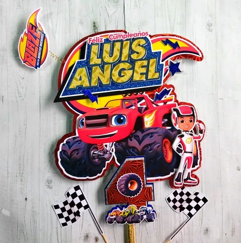 Topper Para Tortas Minitoppers Blaze Monster Personalizados Mercadolibre