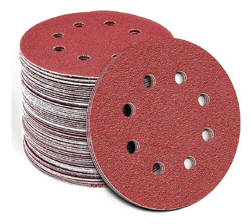 50 Lixas Disco 5 Pol. 125mm Grãos 8 Furos Lixadeira Politriz | MercadoLivre